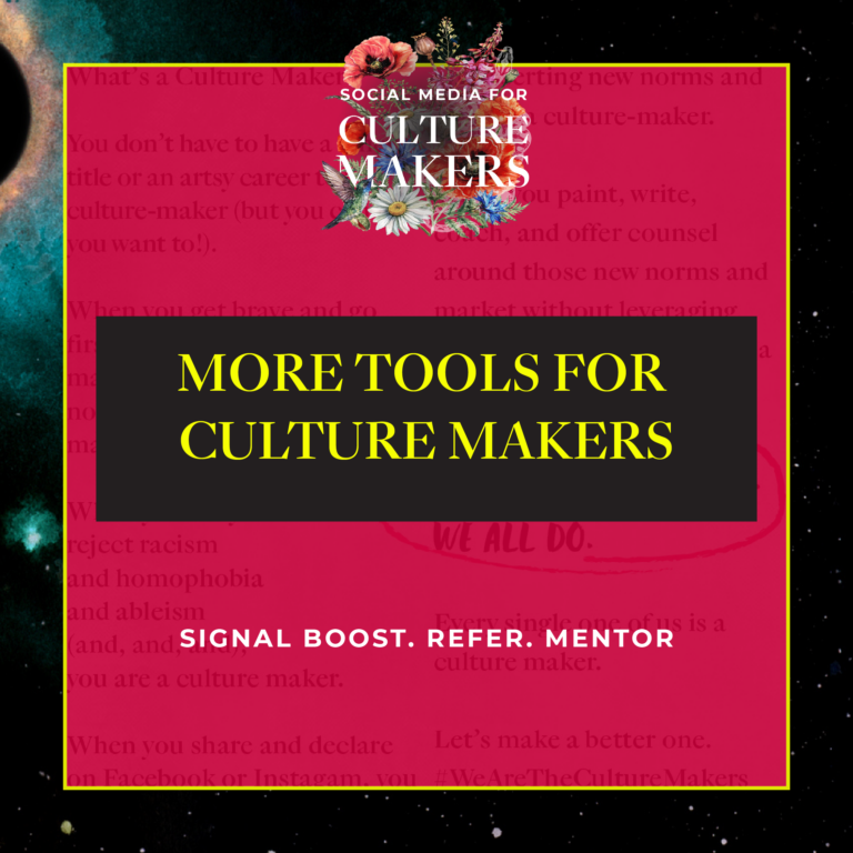 More Business Tips for Culture Makers: Signal Boost. Refer. Mentor ...